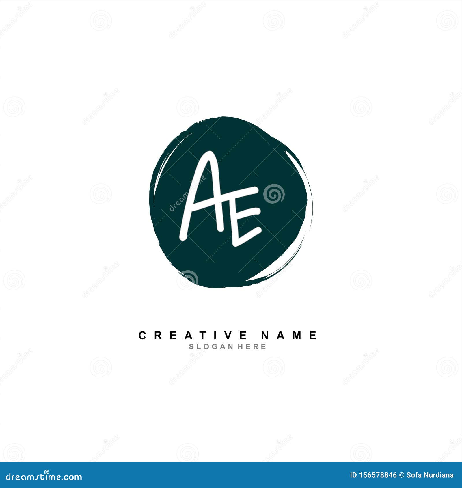 A E Initial Logo Template Vector Stock Vector - Illustration of drawing ...