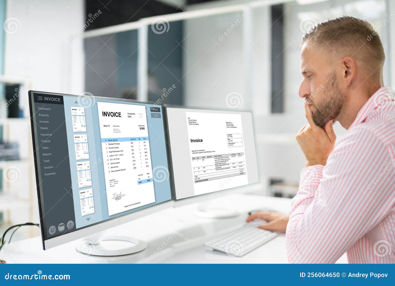 E Invoice Software stock photo. Image of business, monitor - 256064650