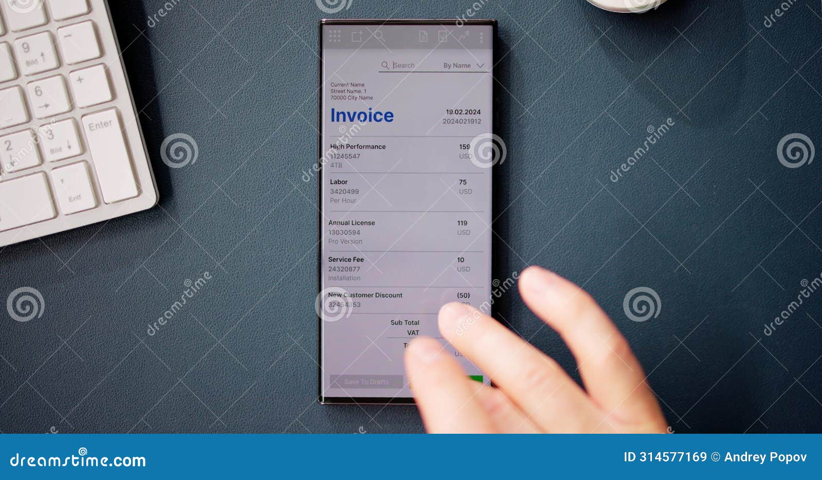 E Invoice Software stock image. Image of finance, invoic - 314577169