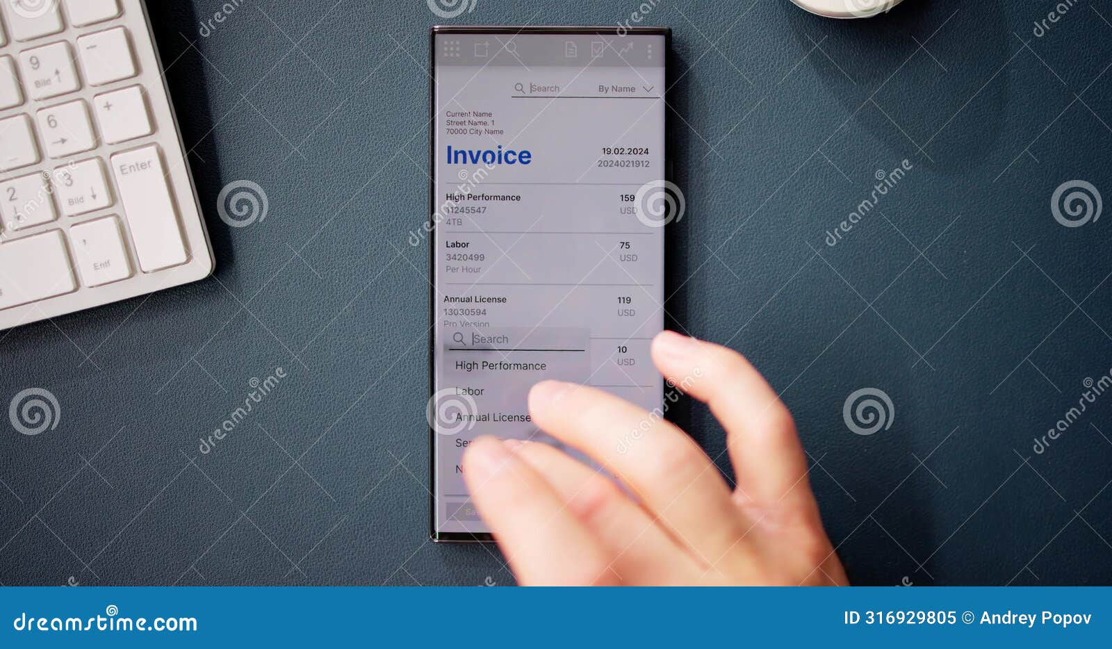 E Invoice Software stock image. Image of budget, accounting - 316929805