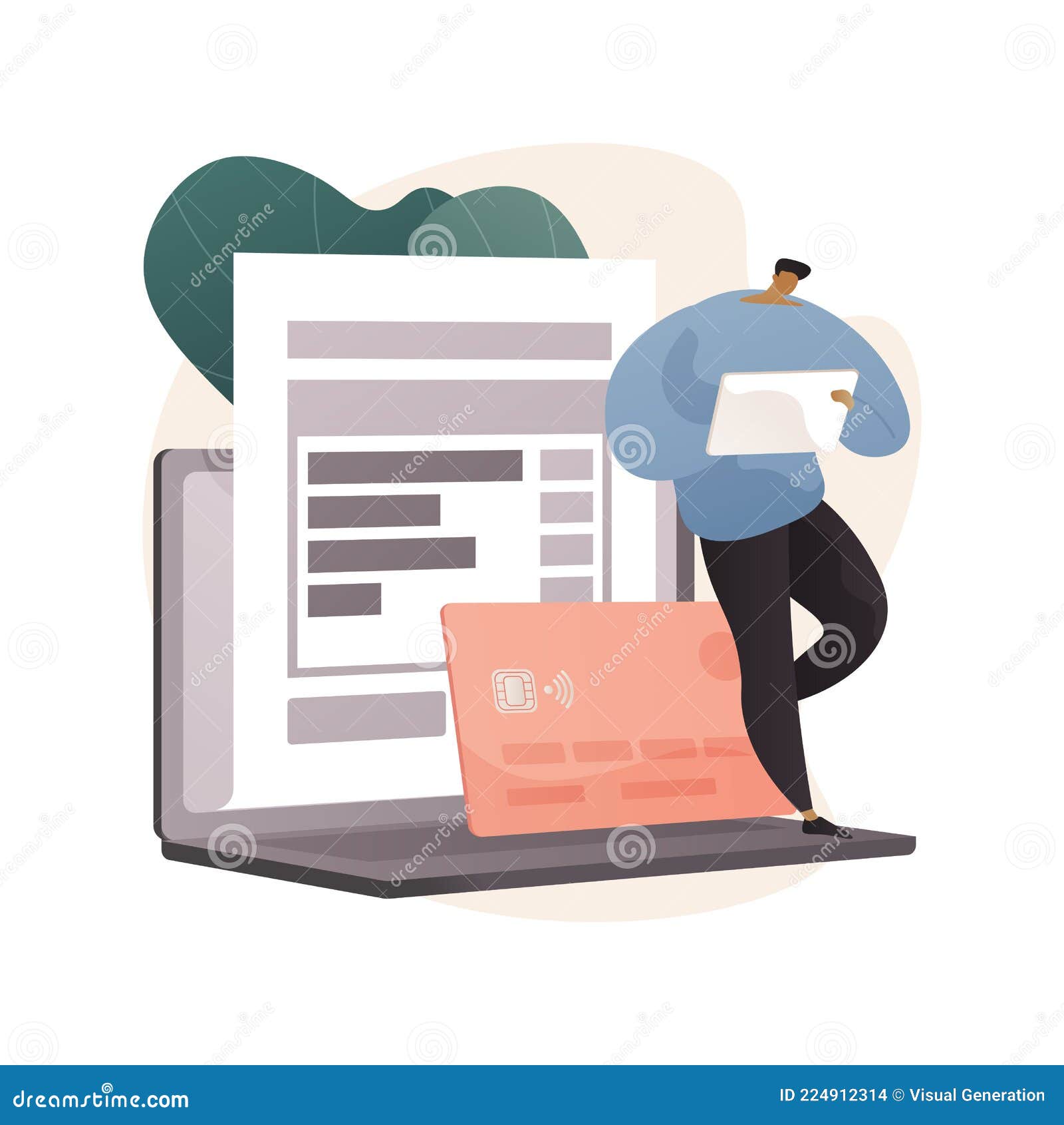 E-invoicing Abstract Concept Vector Illustration. Stock Vector ...