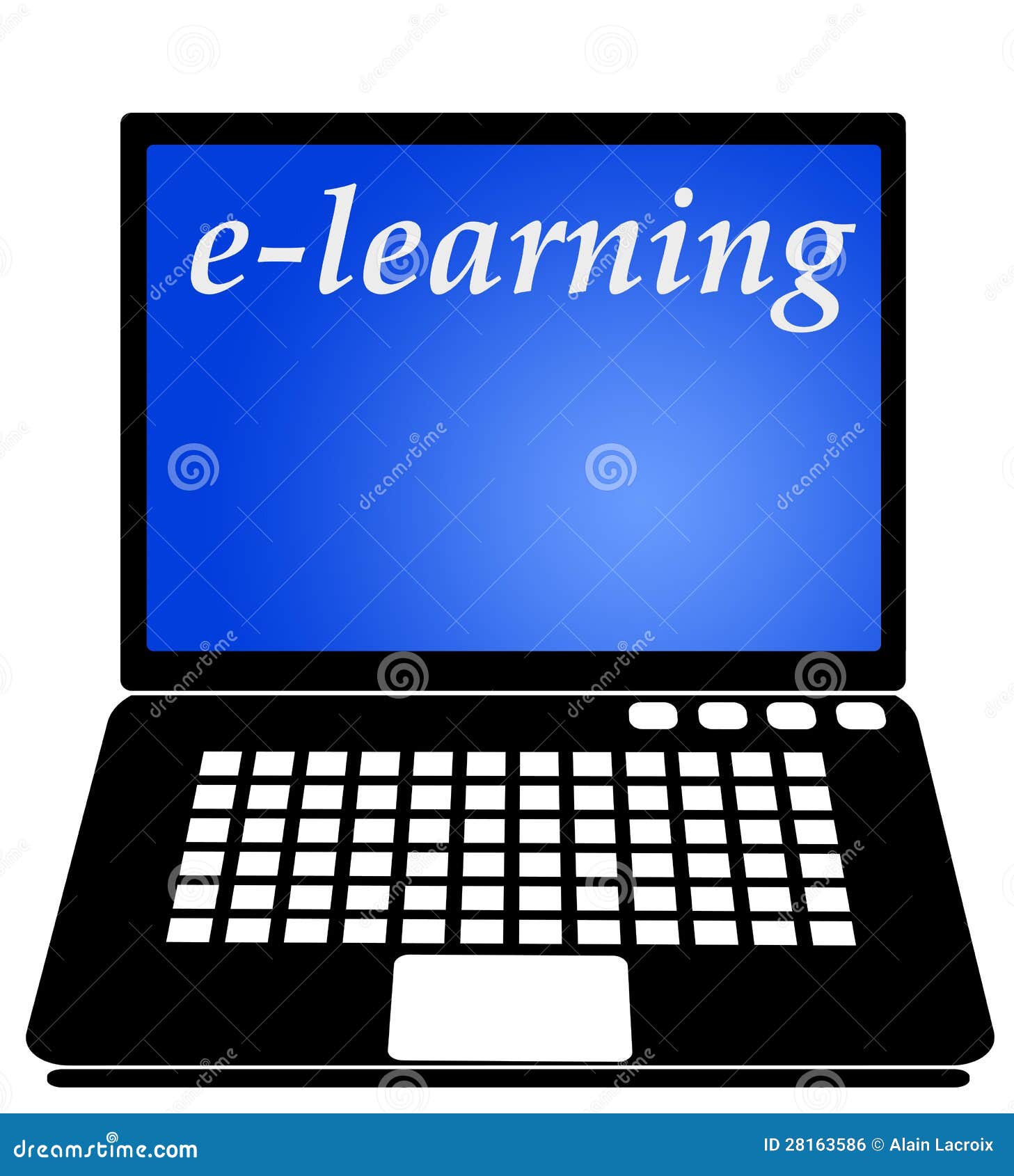 E-learning stock illustration. Illustration of learning - 28163586