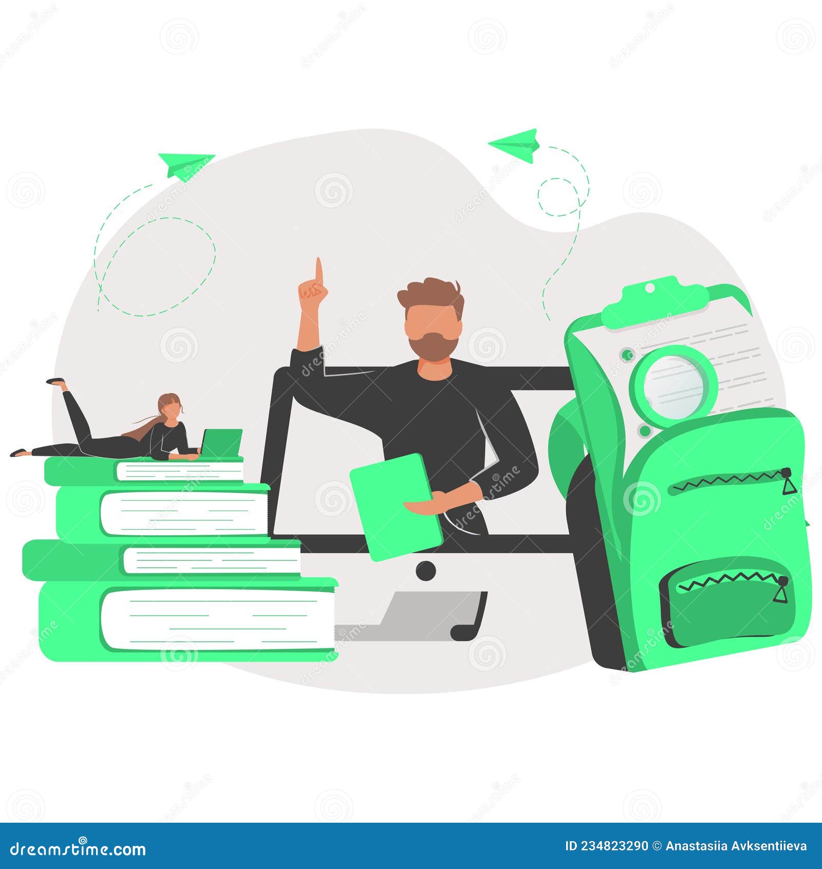 E-learning Abstract Concept Vector Illustration. Webinar, Online ...