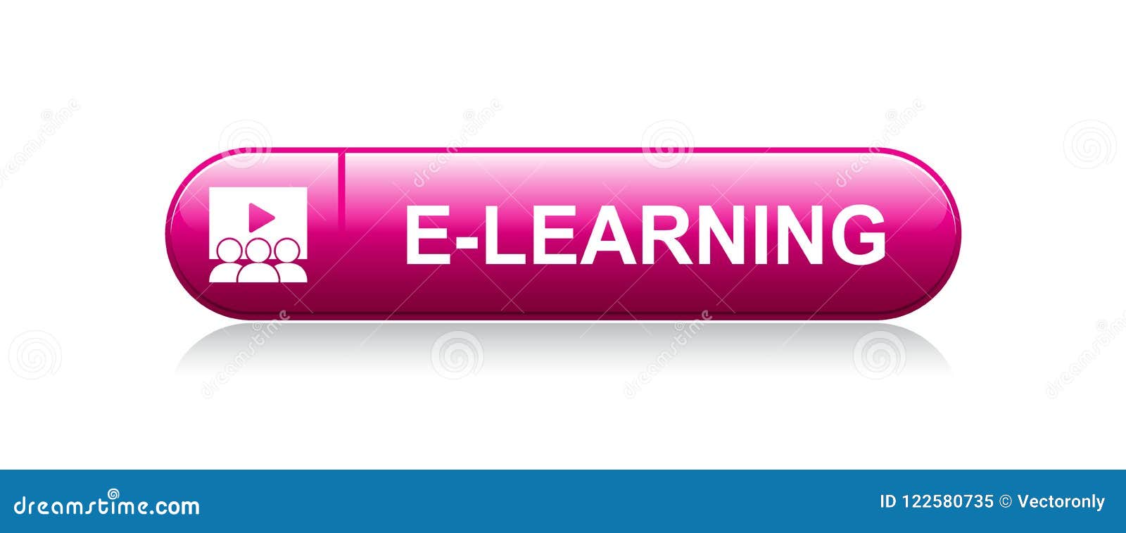 E learning button stock illustration. Illustration of coach - 122580735