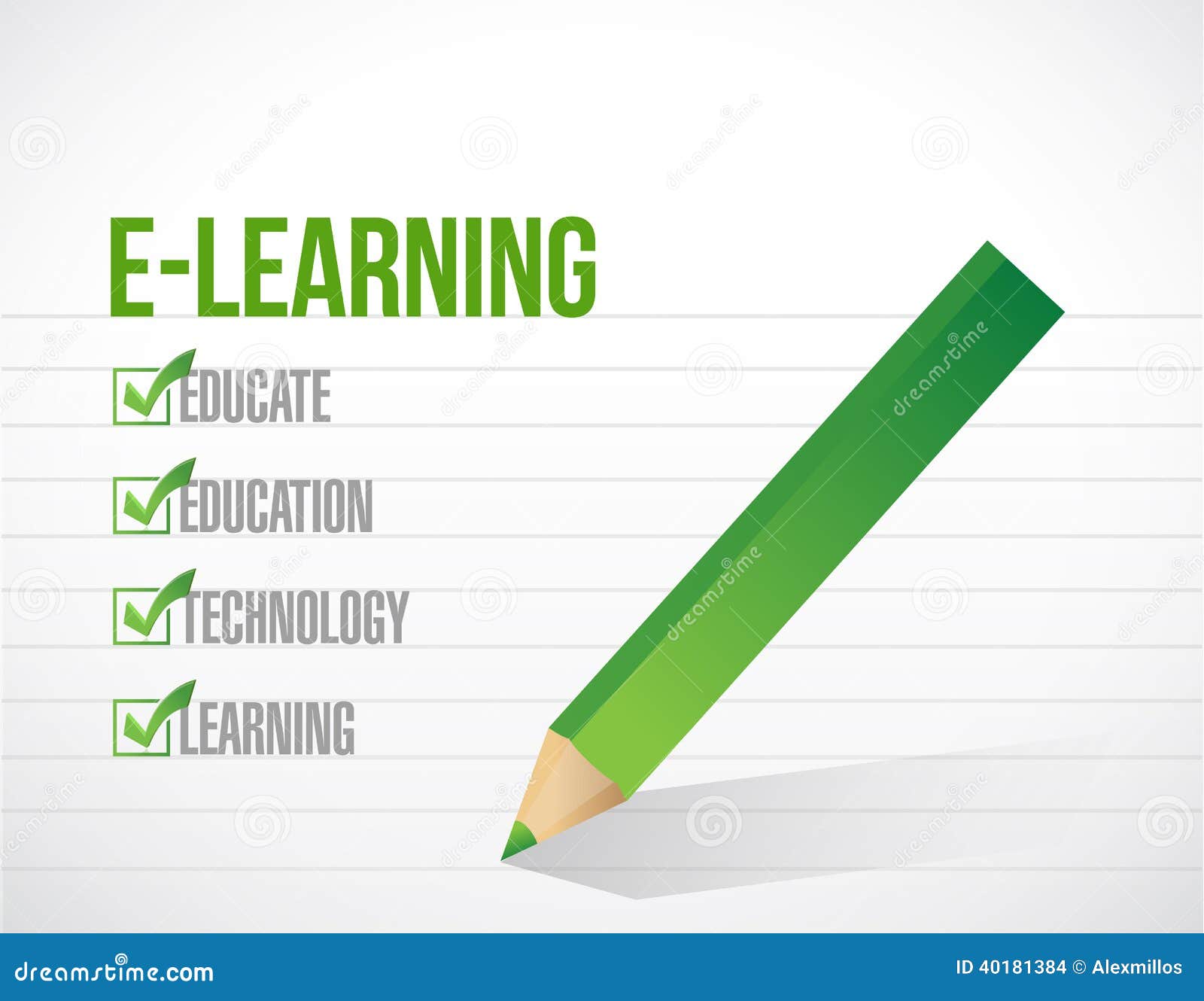E Learning Check List Illustration Design Stock Illustration ...