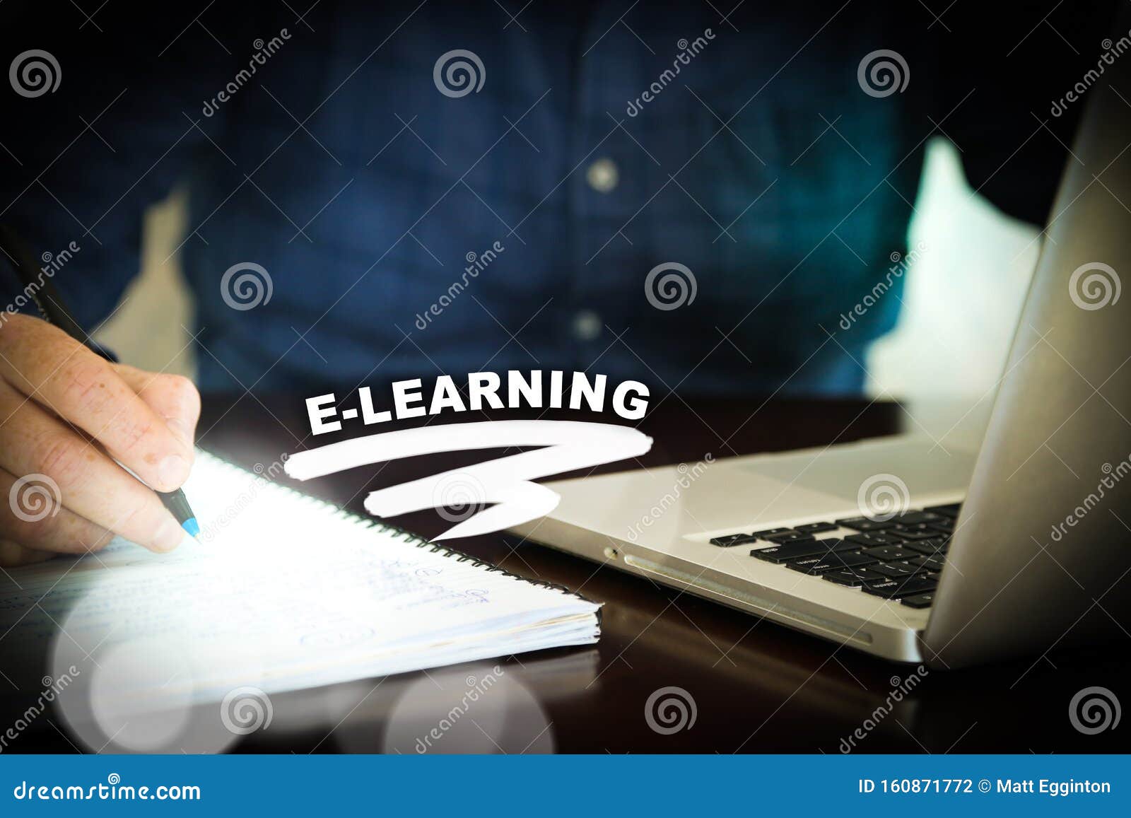E-Learning Computer and Notebook - Learning and Education Concept Stock ...