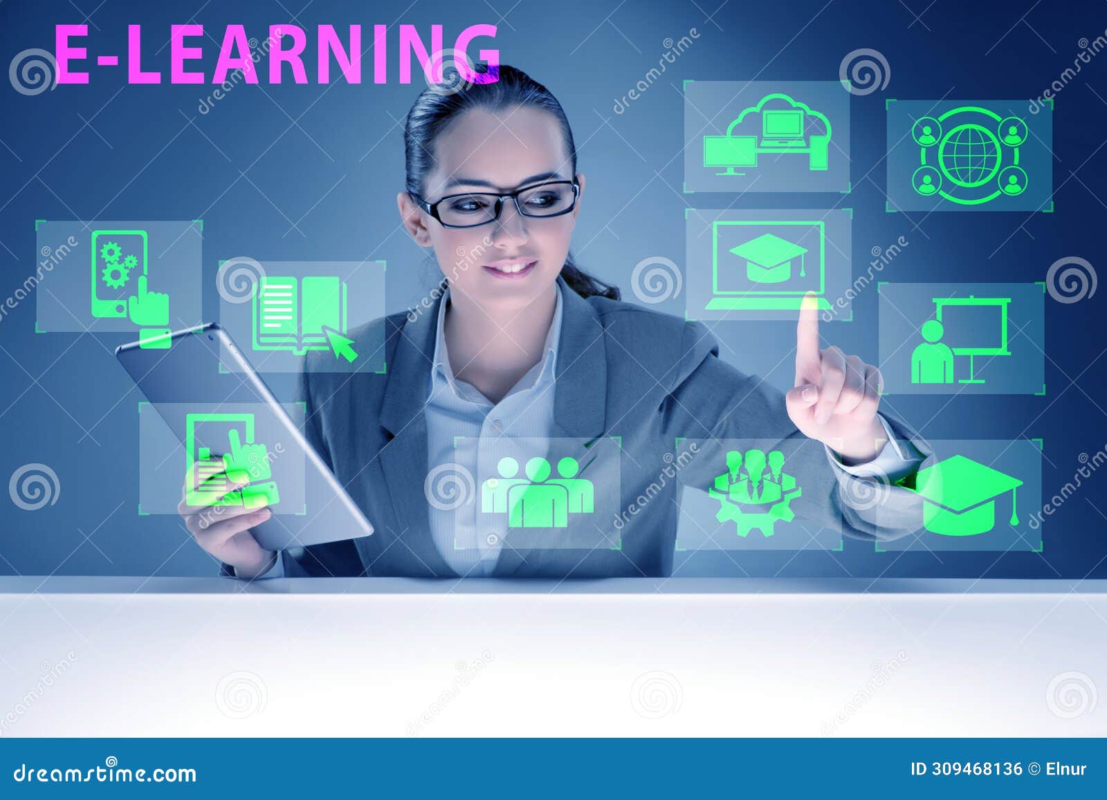 E-learning Concept As Modern Way of Education Stock Photo - Image of ...