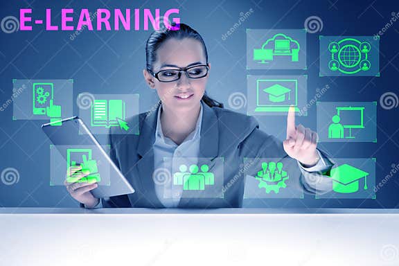 E-learning Concept As Modern Way of Education Stock Photo - Image of ...