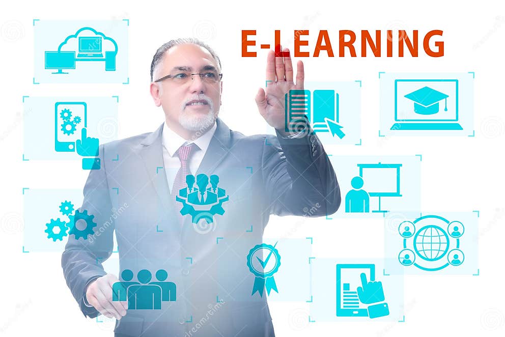 E-learning Concept As Modern Way of Education Stock Photo - Image of ...