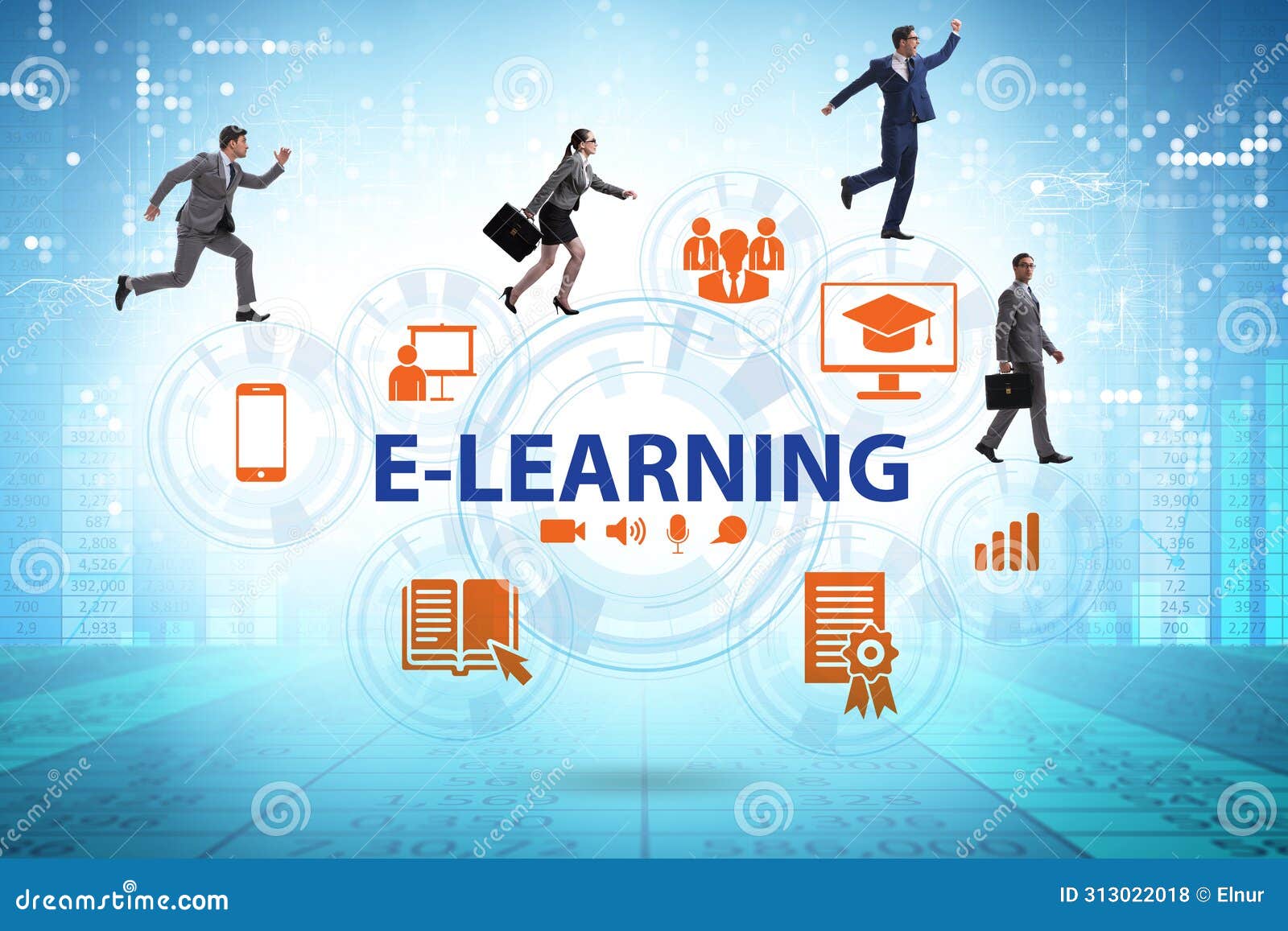 E-learning Concept As Modern Way of Education Stock Photo - Image of ...