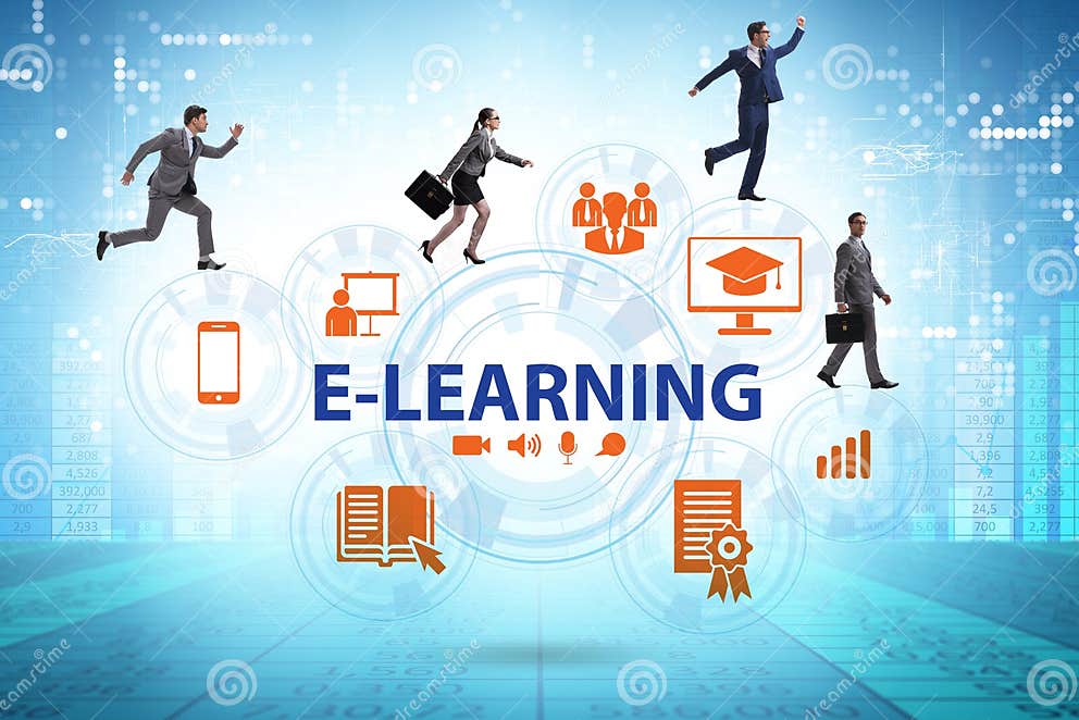 E-learning Concept As Modern Way of Education Stock Photo - Image of ...