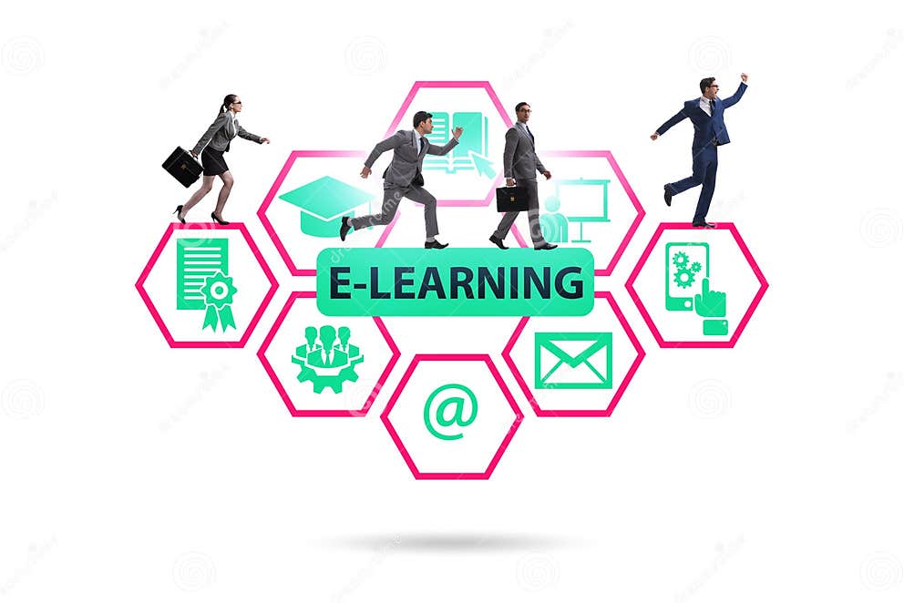 E-learning Concept As Modern Way of Education Stock Image - Image of ...