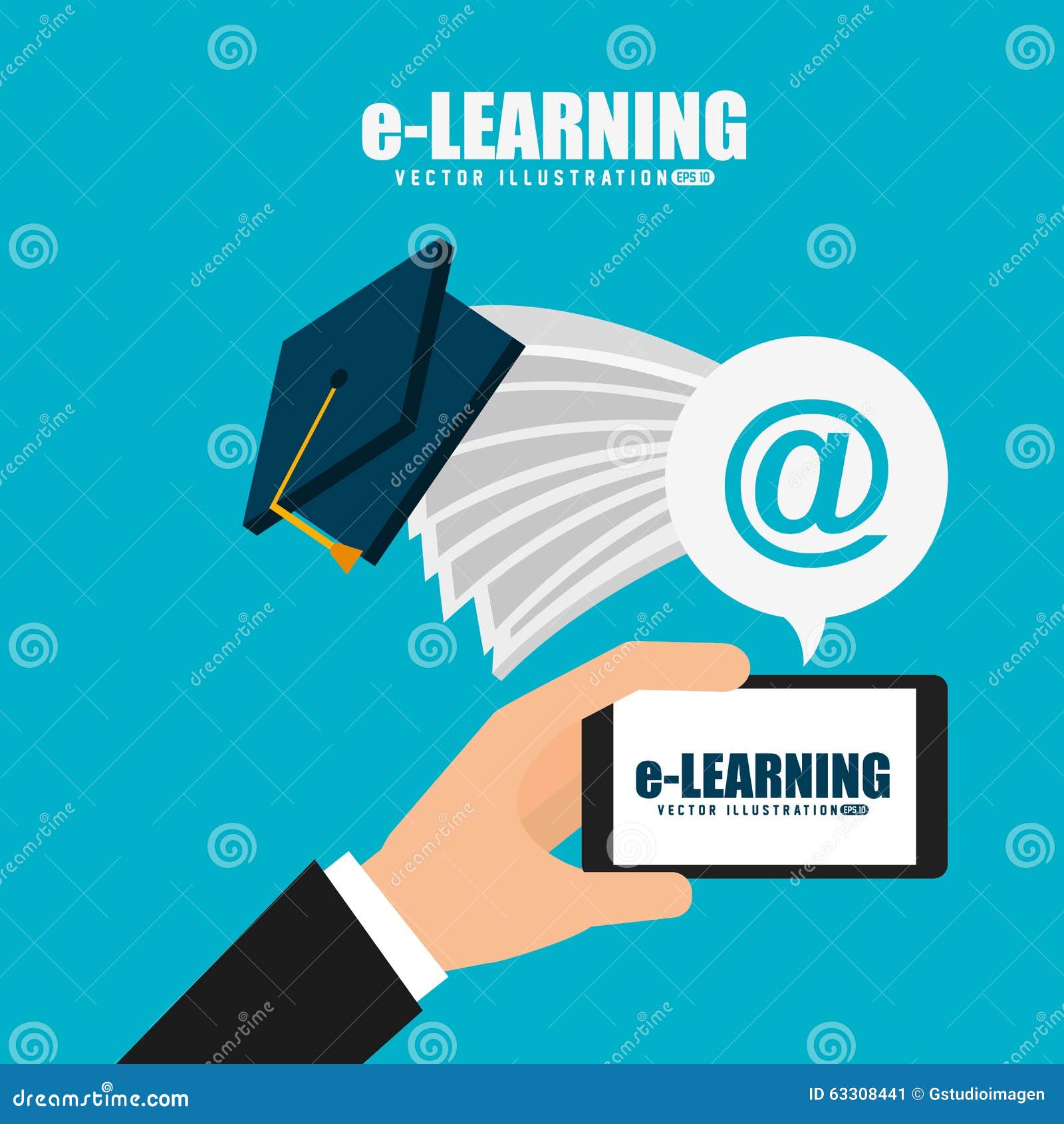E-learning concept design stock vector. Illustration of ebooks - 63308441