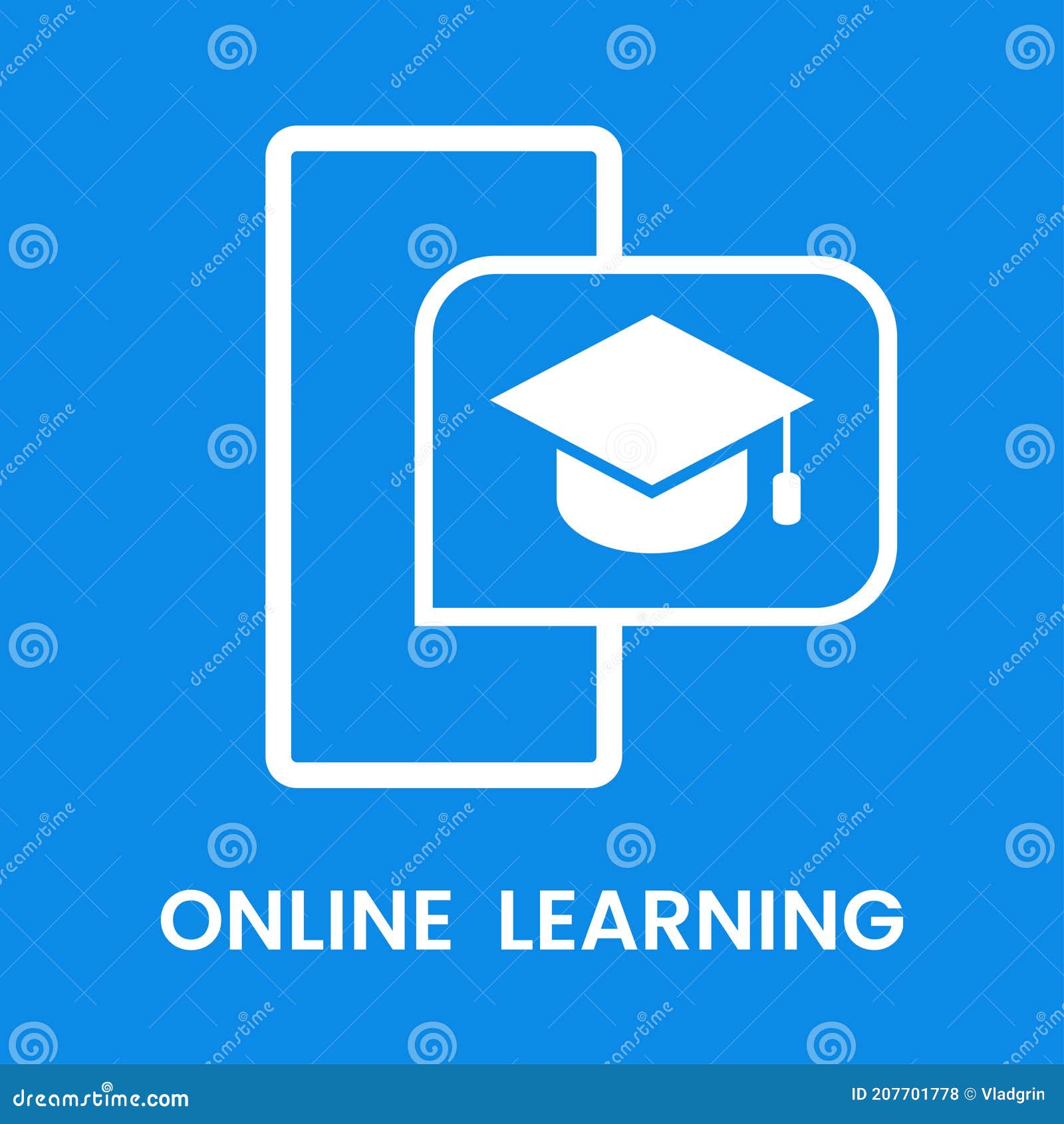 E-learning Concept. Distance Learning Icon. Online Training Courses ...