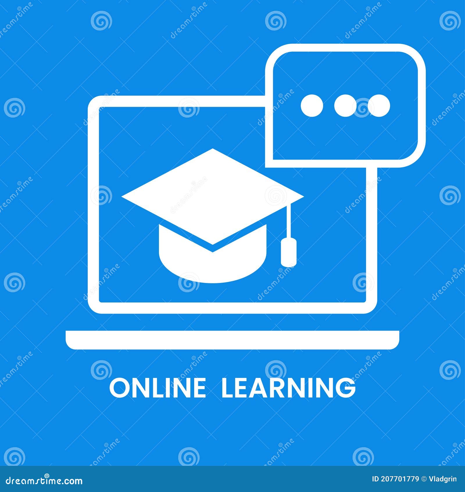 E-learning Concept. Distance Learning Icon. Online Training Courses ...