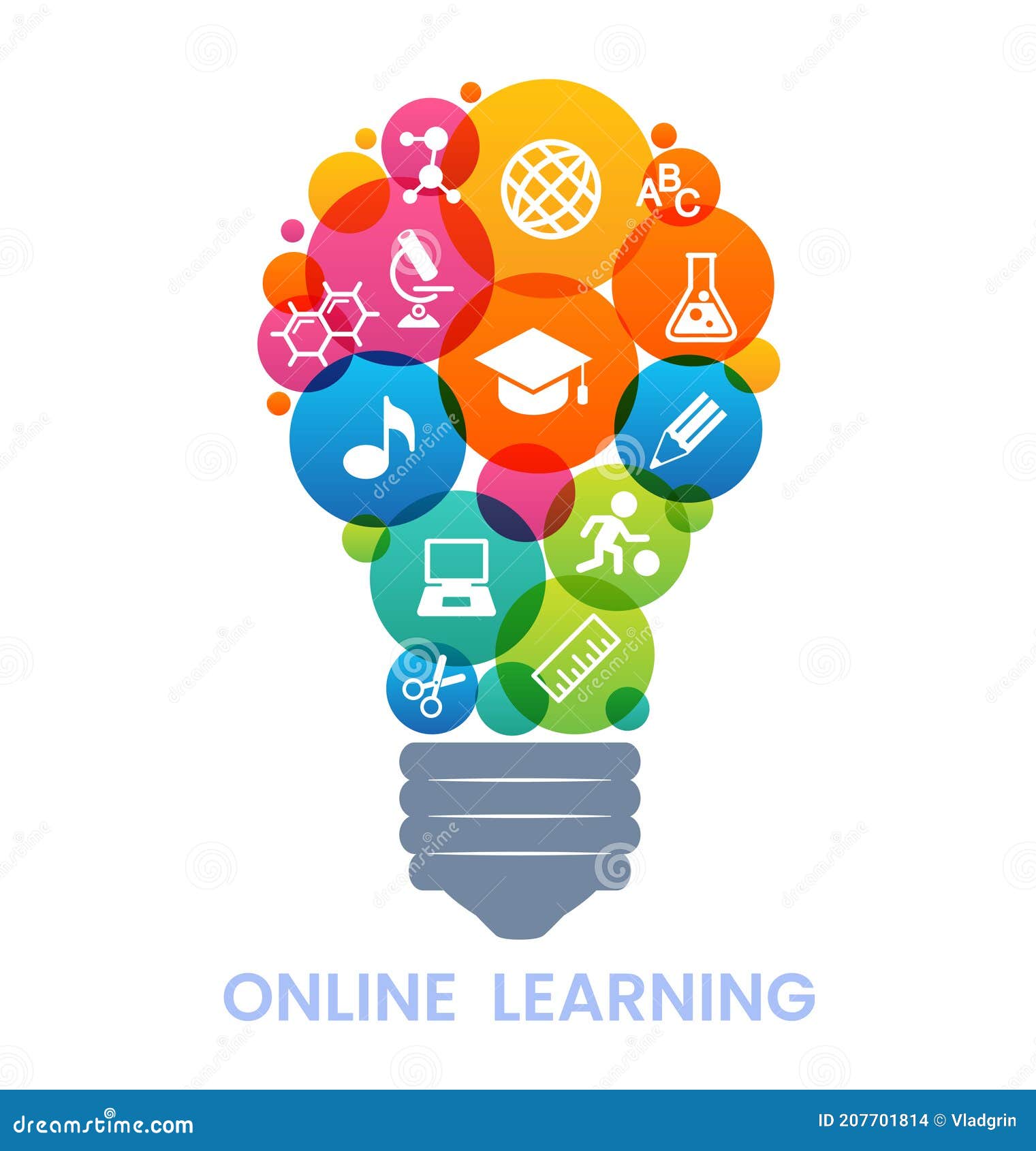 E-learning Concept. Distance Learning Icon. Online Training Courses ...