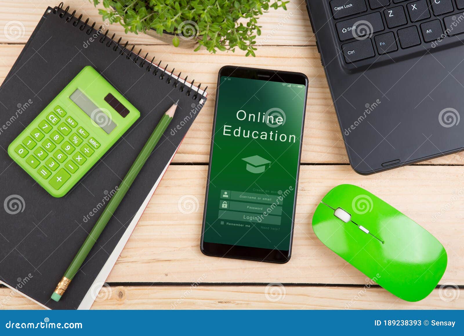 E - Learning Concept, Online Education Login or Registration Screen ...