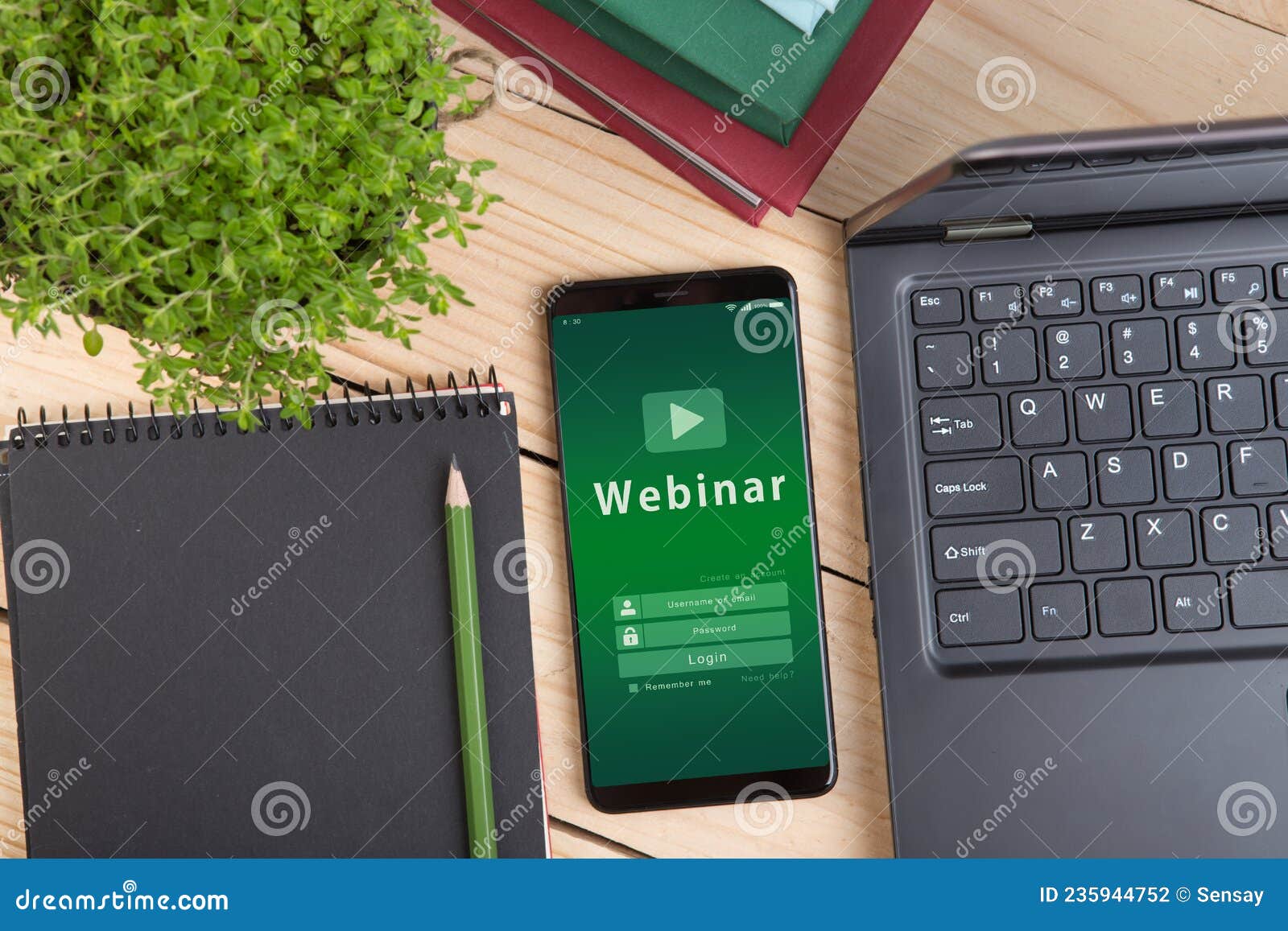 E - Learning Concept, Online Education Login or Registration Screen ...