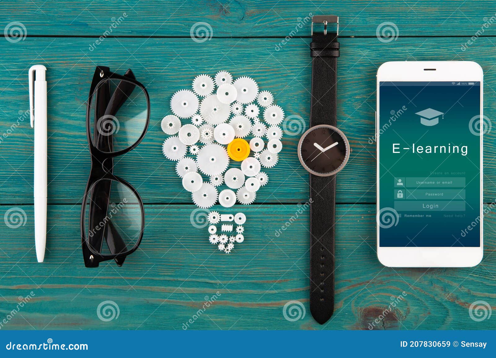 E - Learning Concept, Online Education Login or Registration Screen ...