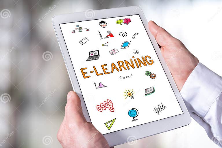 E-learning Concept on a Tablet Stock Image - Image of knowledge, learn ...