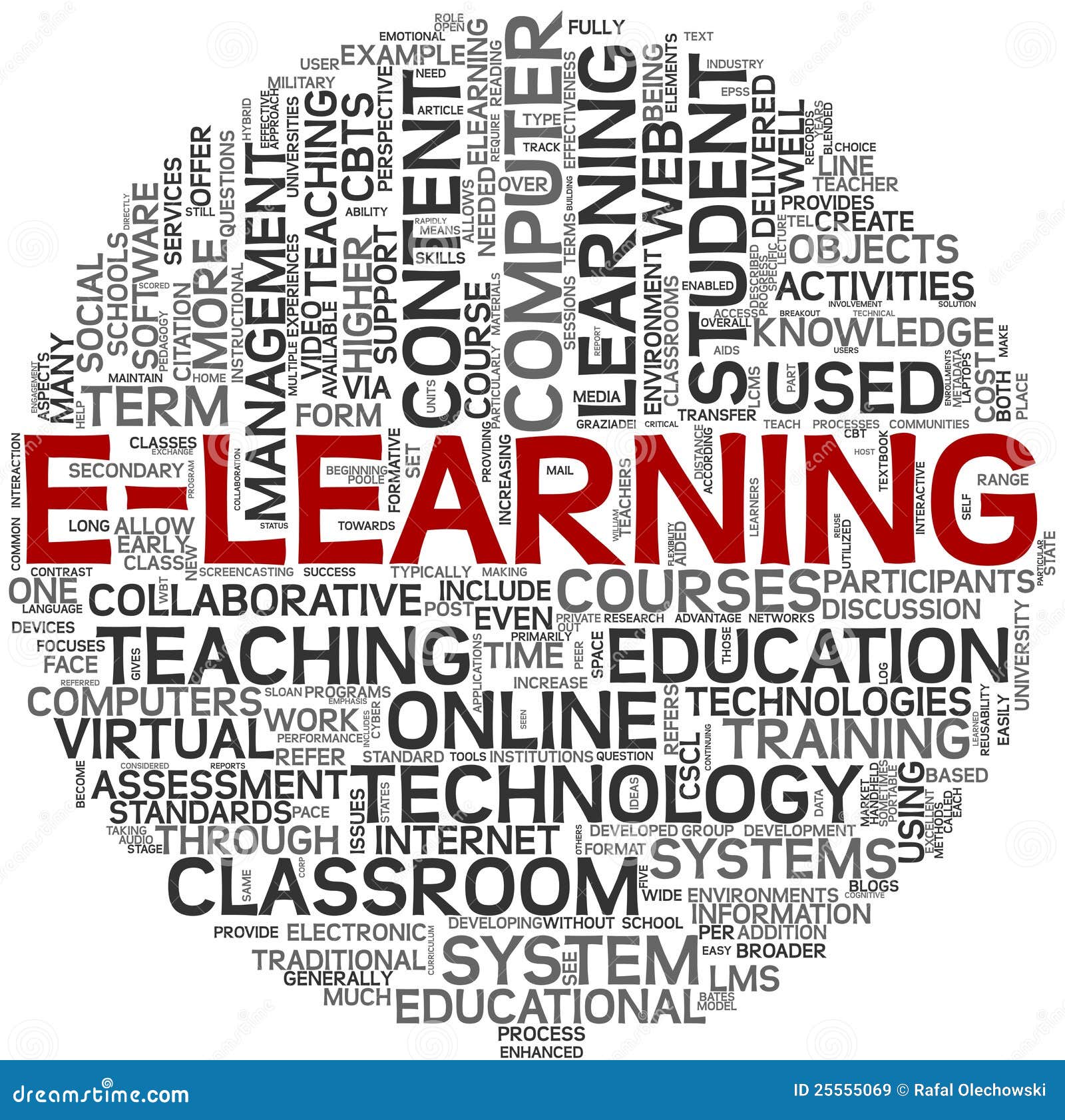 E-learning Concept In Tag Cloud Stock Illustration - Illustration of ...