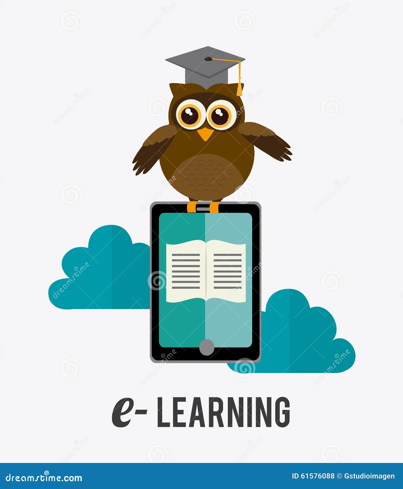 E- learning design. stock vector. Illustration of cartoon - 61576088