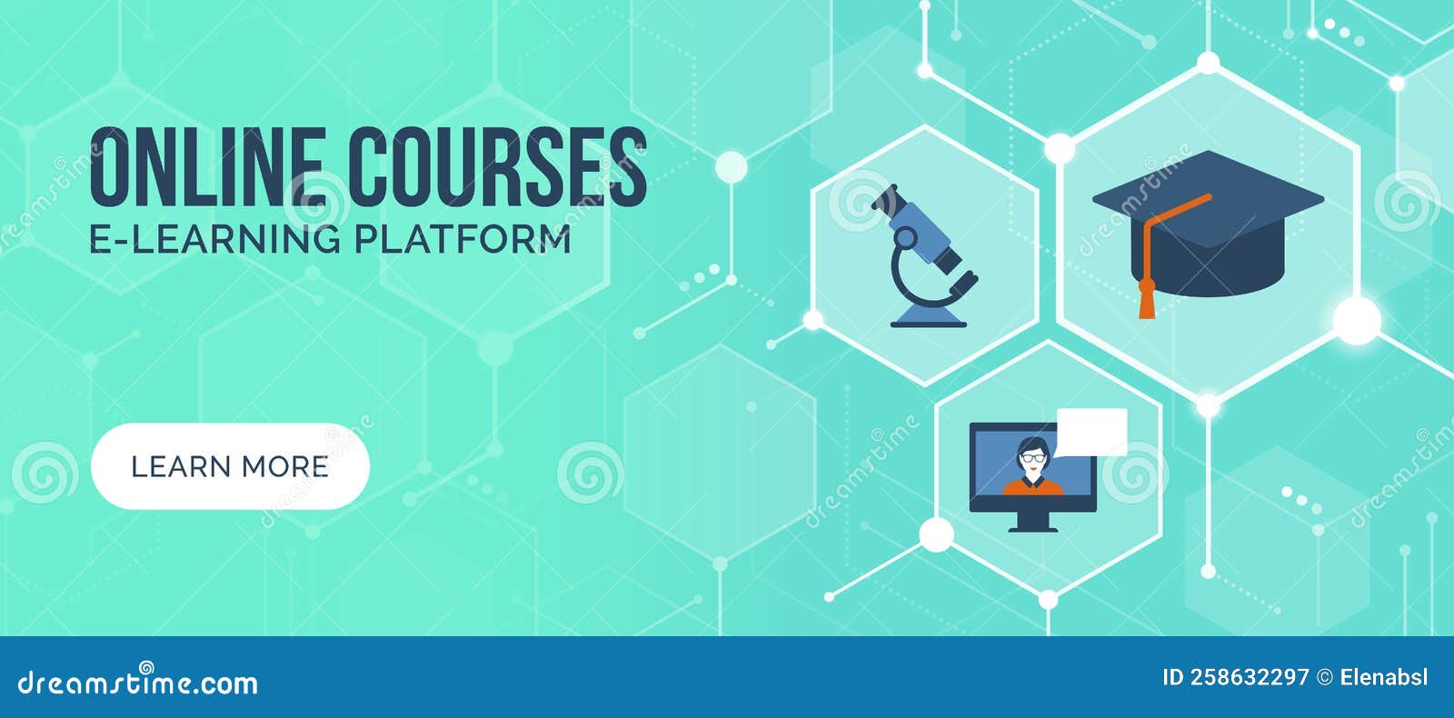 E-learning And Digital Education Cartoon Vector | CartoonDealer.com #258632297