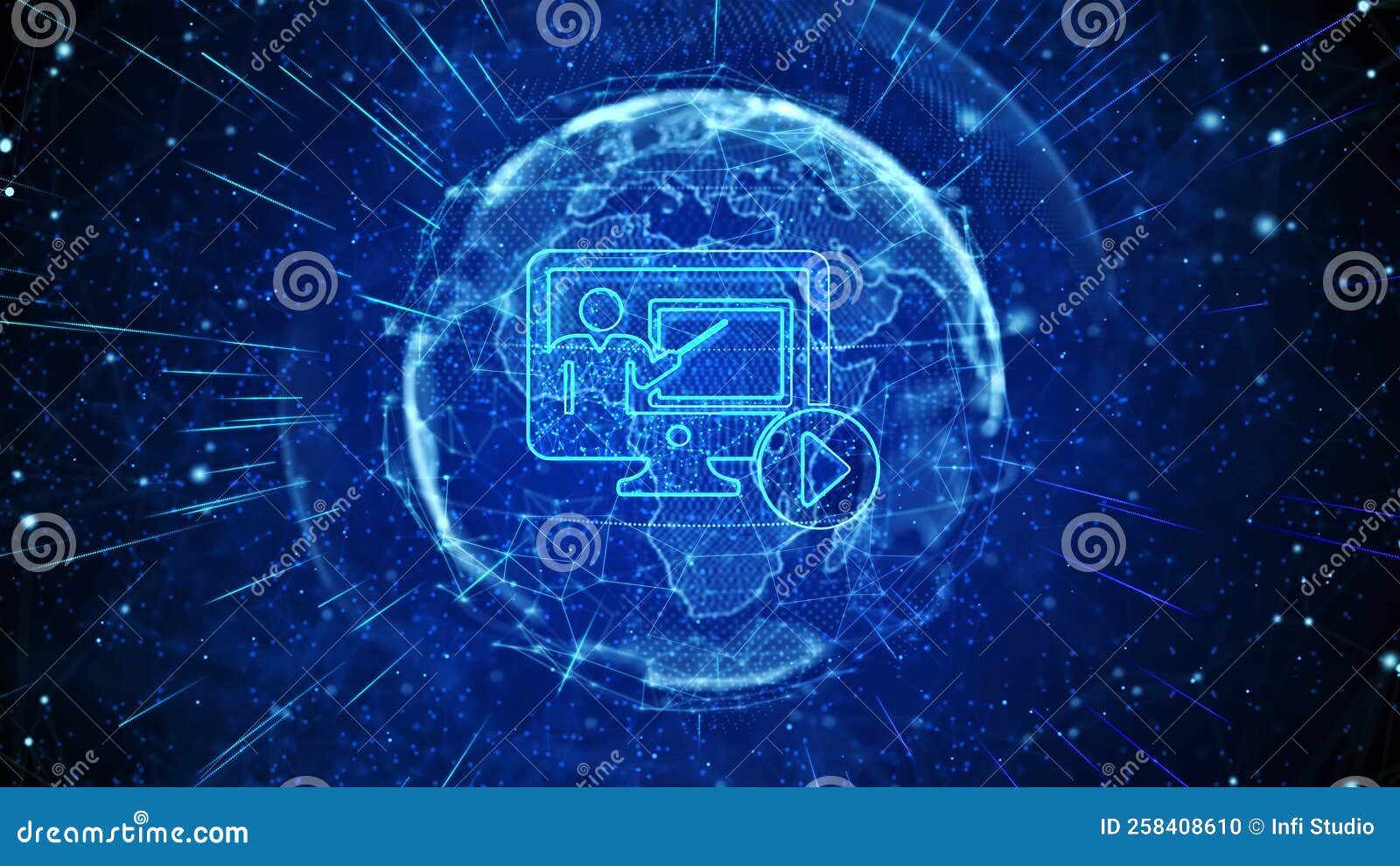 E-learning Digital Global Technology World Network Connections ...