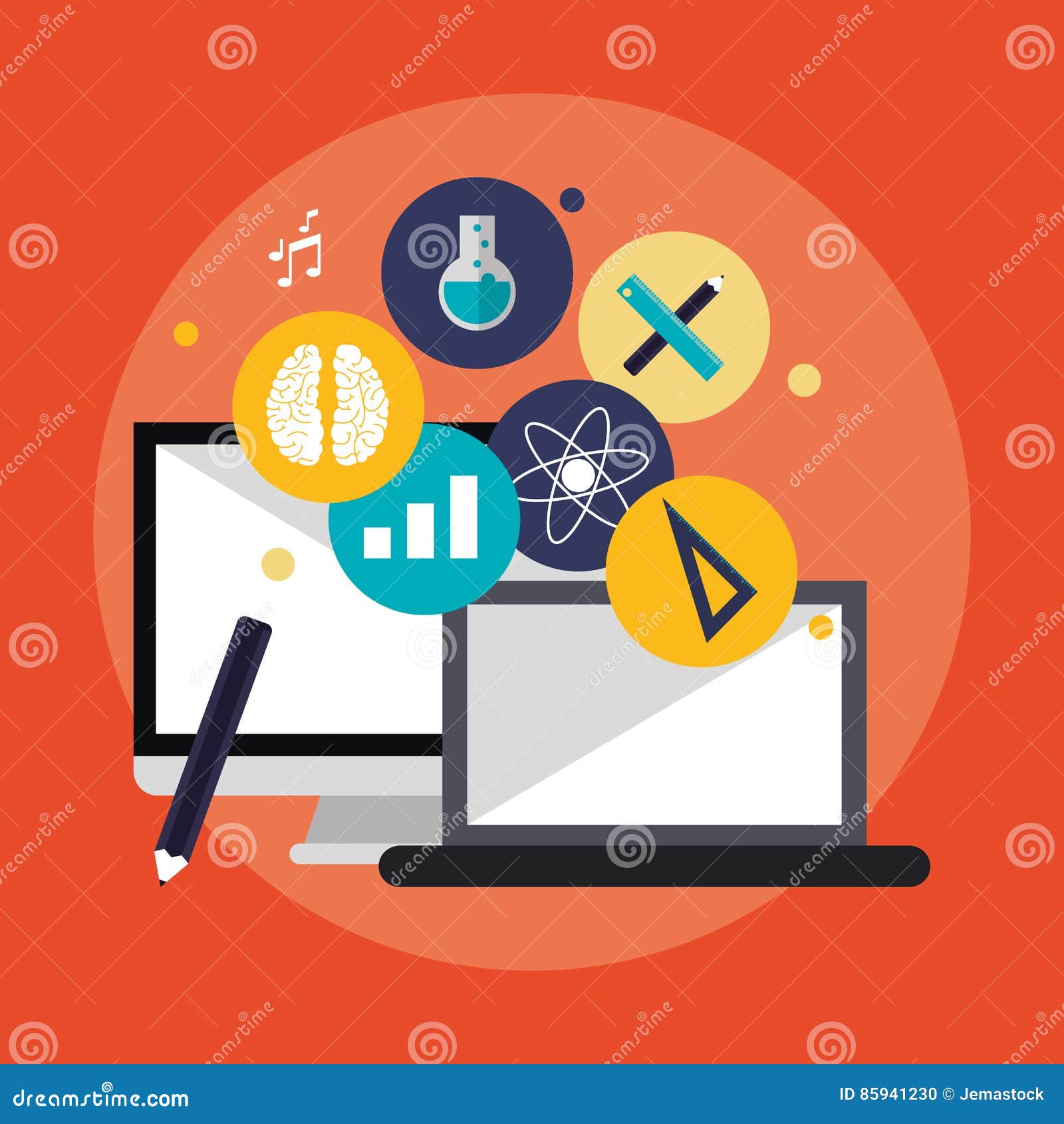 E-learning Education Design Stock Vector - Illustration of sign ...