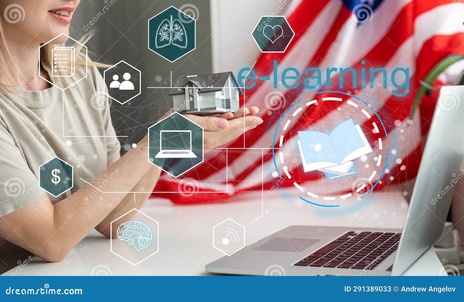 E-learning Education Internet Technology Webinar Online Courses Concept ...