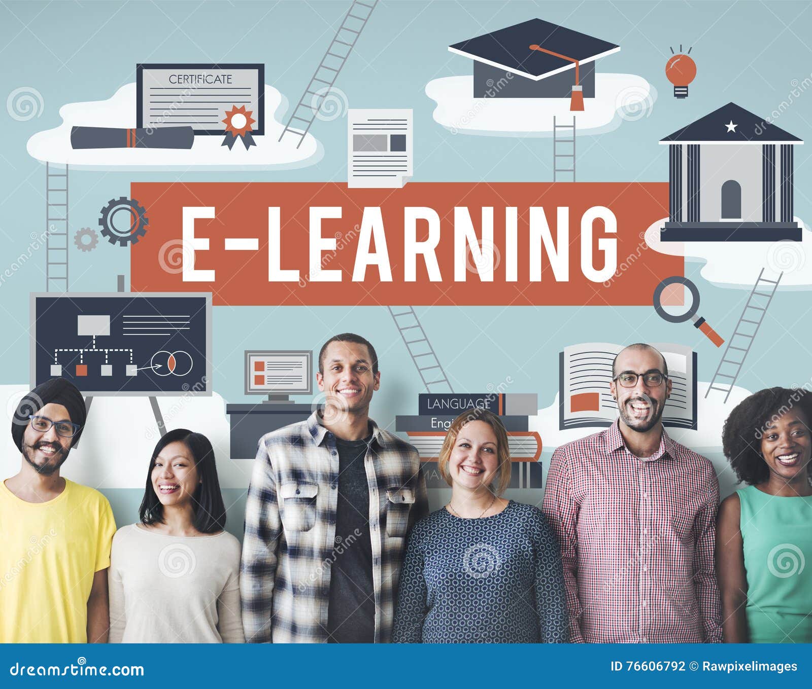 E-learning Education Internet Technology Network Concept Stock Photo ...