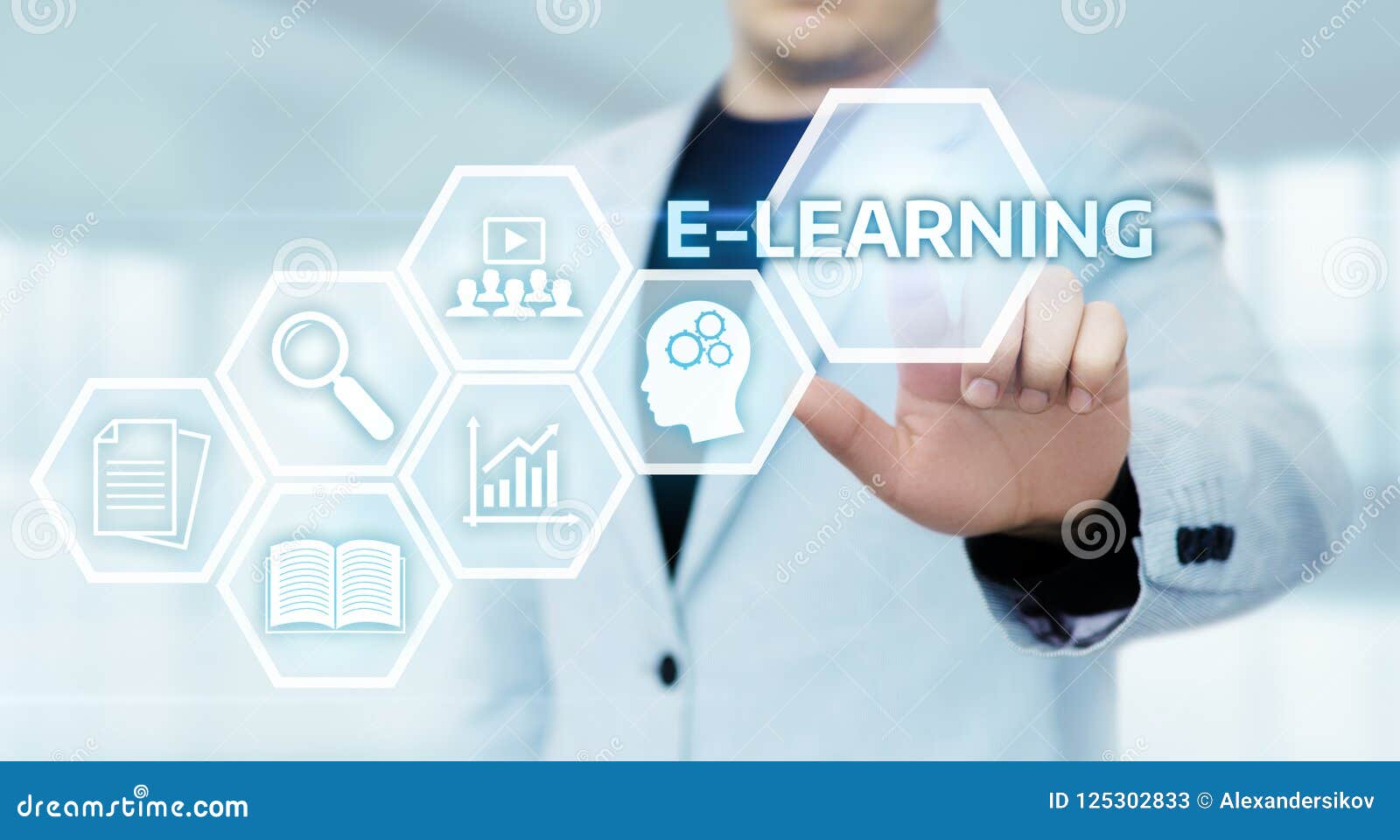 E-learning Education Internet Technology Webinar Online Courses Concept ...