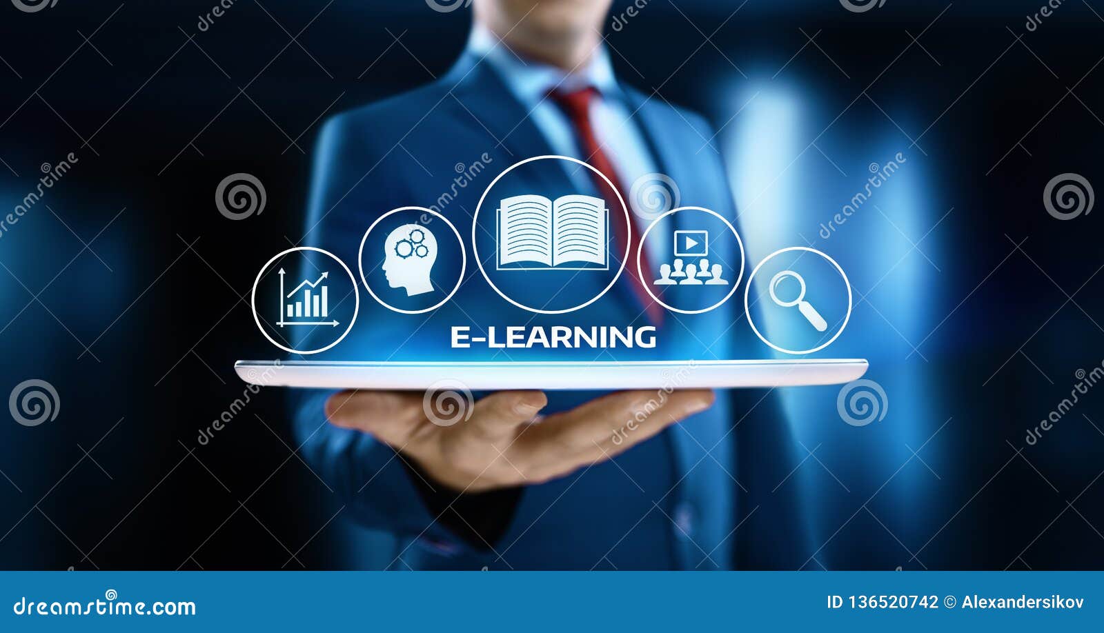 E-learning Education Internet Technology Webinar Online Courses Concept ...