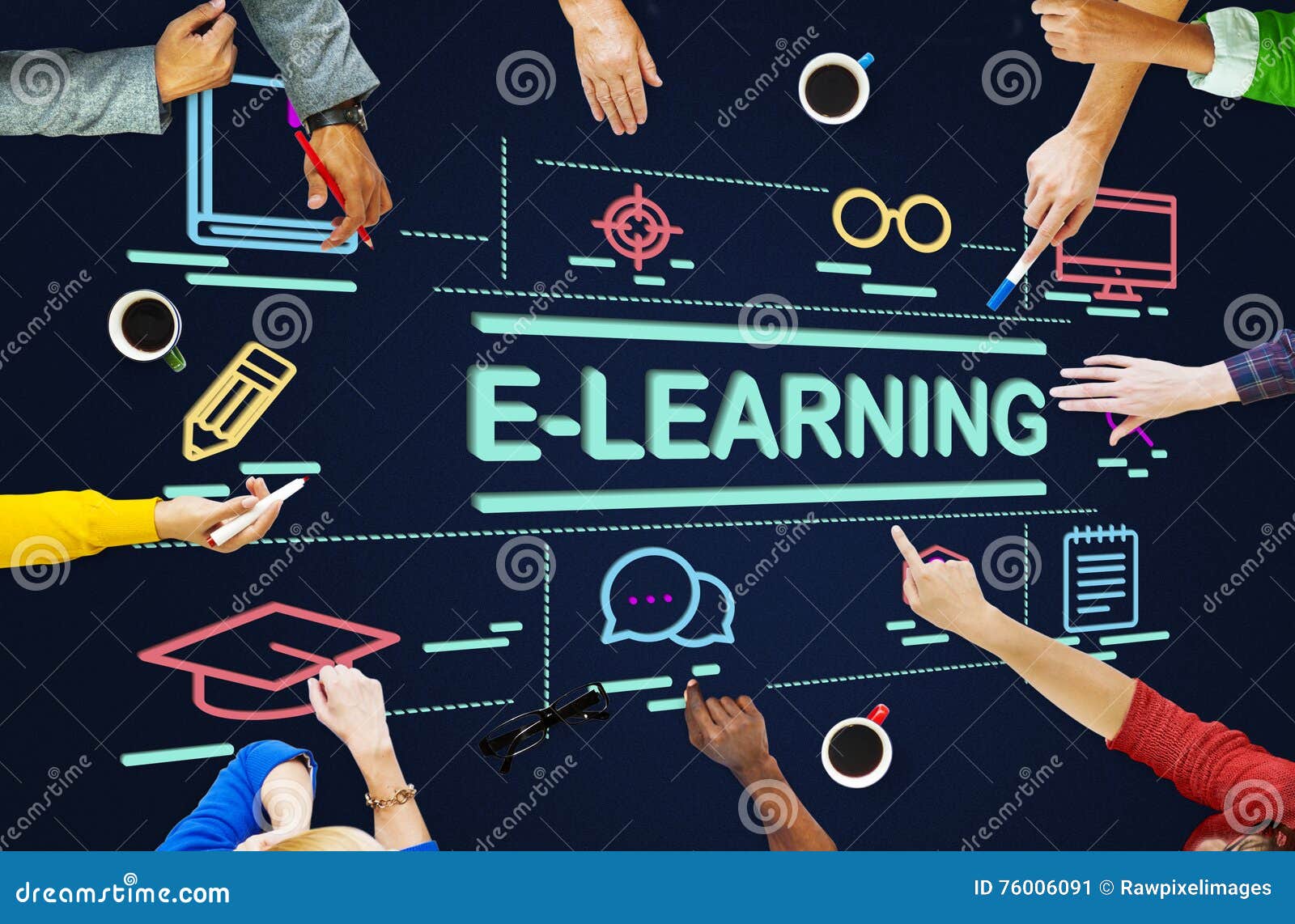 E-Learning Education Networking Website Study Concept Stock Image ...