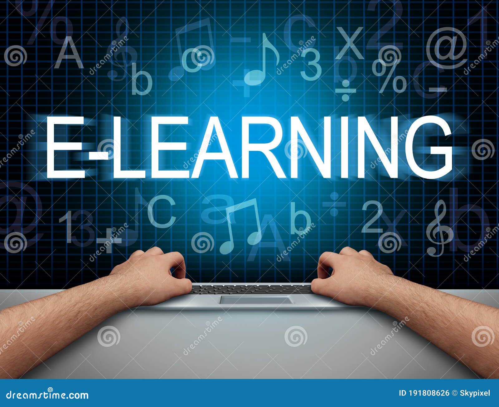 E-Learning stock illustration. Illustration of training - 191808626