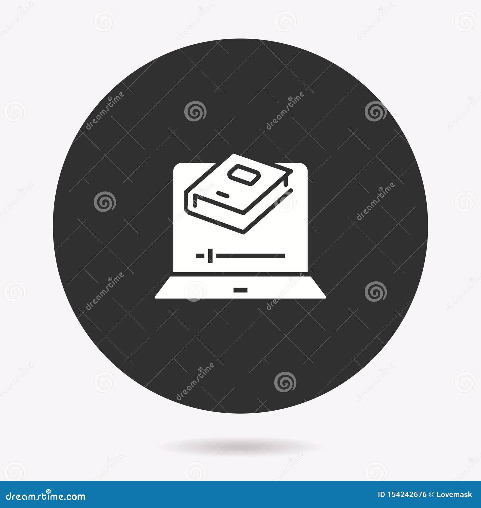 E-learning Education - Vector Icon. Illustration Isolated. Simple ...