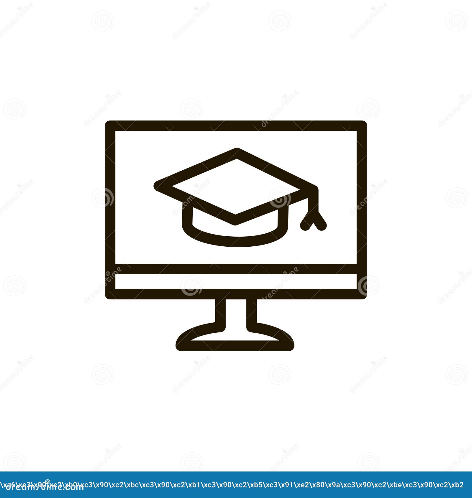 E-learning flat icon stock vector. Illustration of communication ...