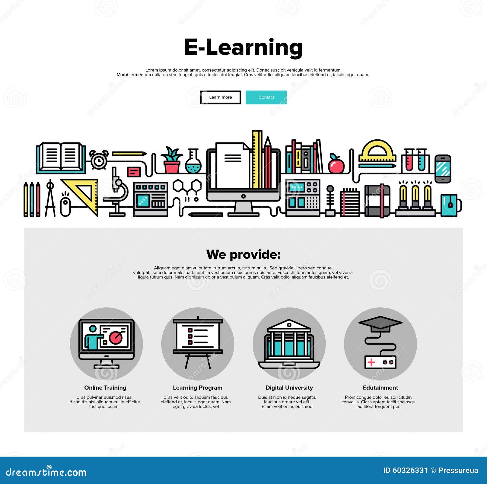 Learning Flat Line Web Graphics Stock Illustrations – 581 Learning Flat ...