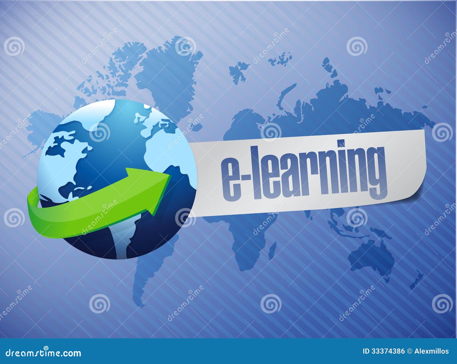 E Learning Globe Concept Illustration Design Stock Illustration ...