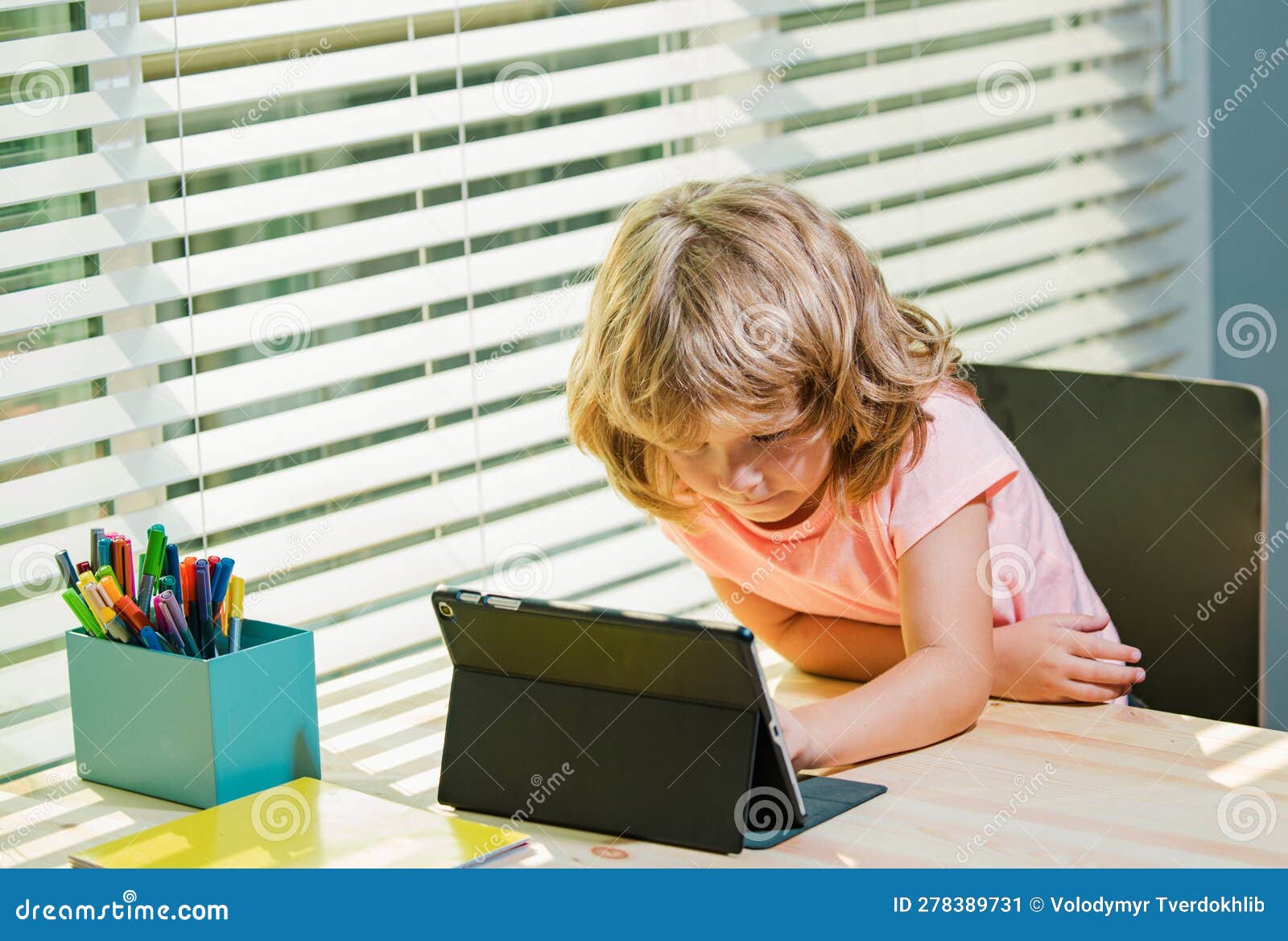 E-learning, Homeschool and Online Education for Kids. Stock Image ...