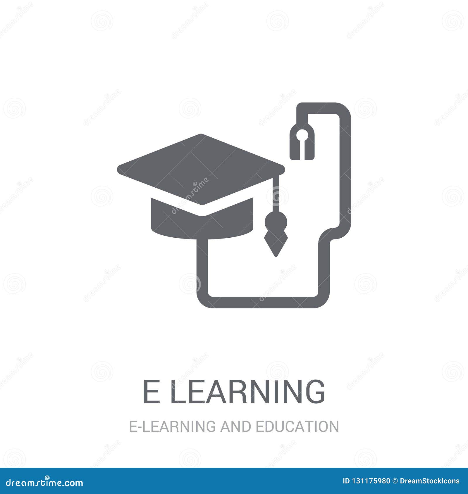 E Learning Icon. Trendy E Learning Logo Concept on White Background ...