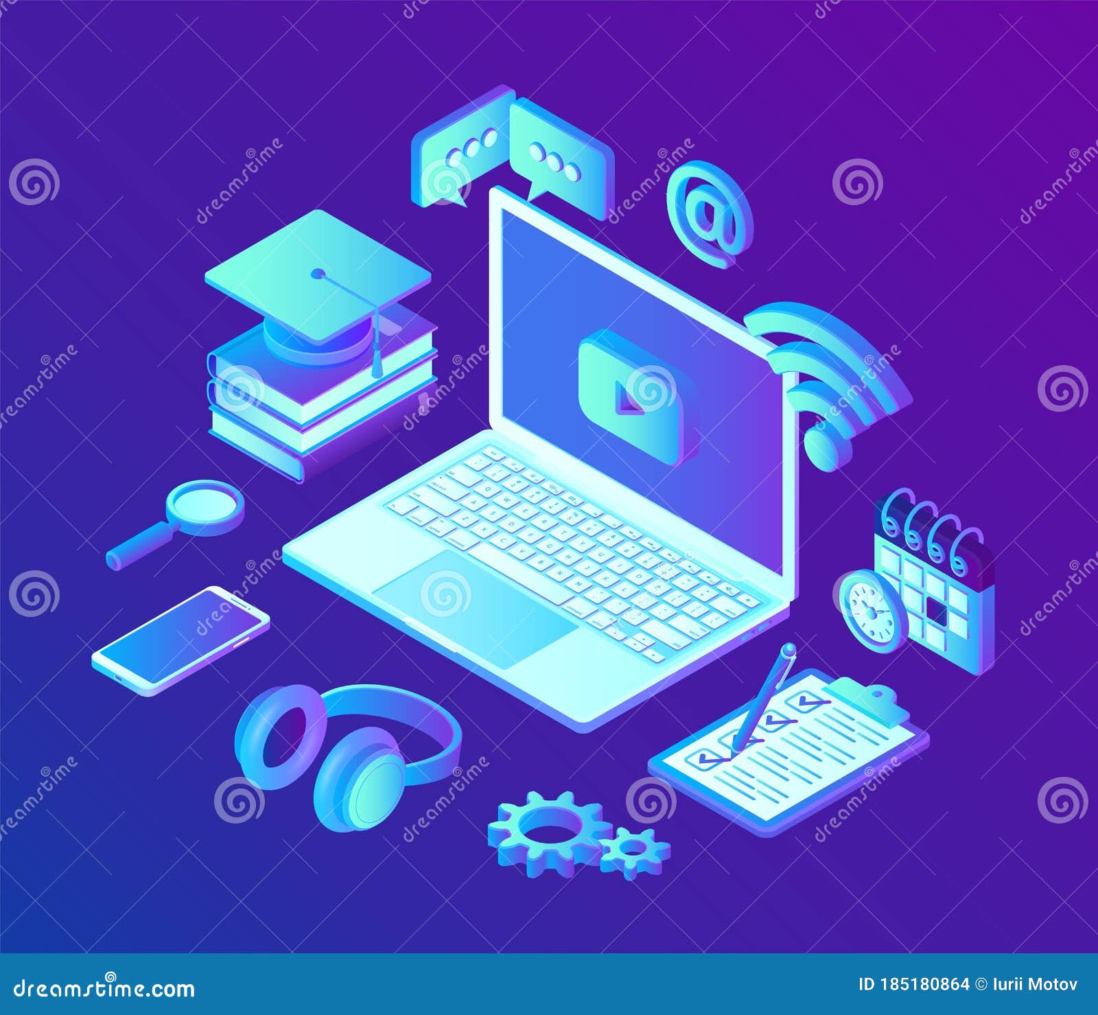 E-learning. Innovative Online Education and Distance Learning 3D ...