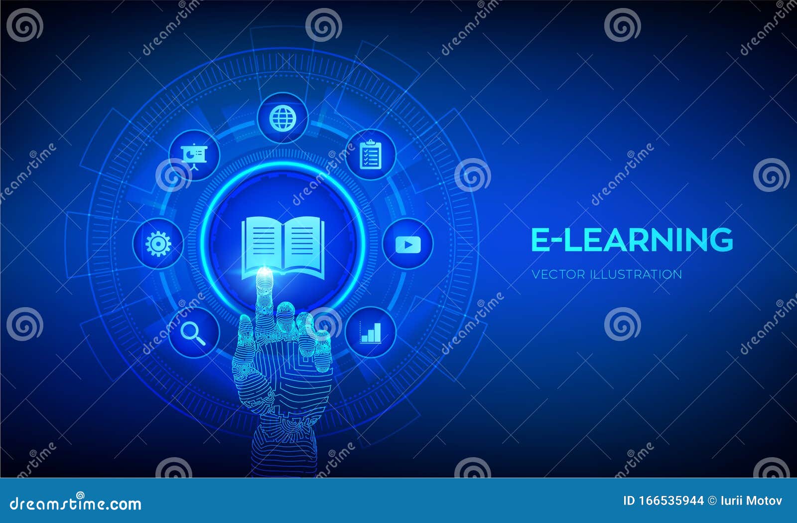 E-learning. Innovative Online Education and Internet Technology Concept ...