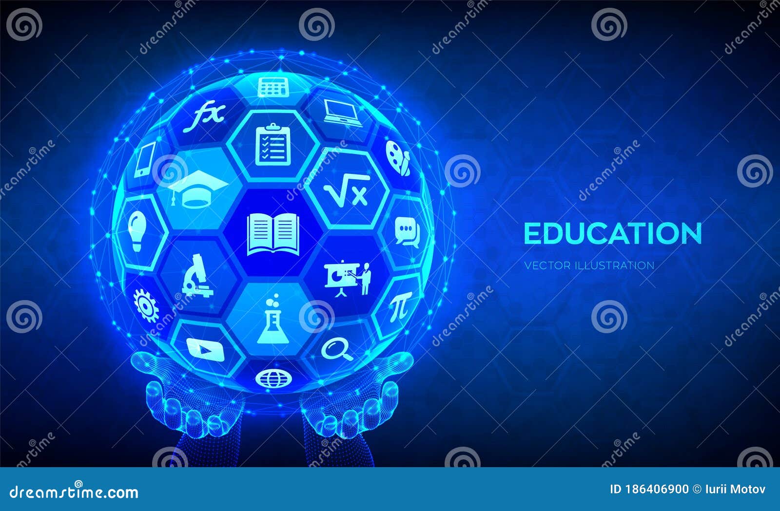 E-learning. Innovative Online Education Technology Concept. Webinar ...