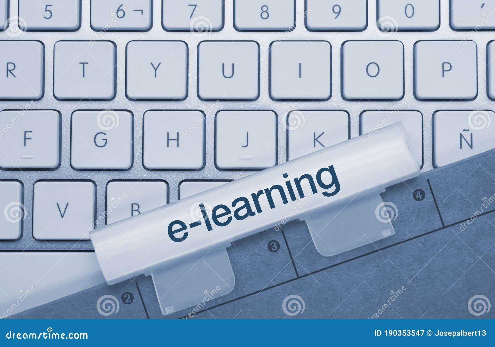 E-learning - Inscription on Blue Keyboard Key Stock Image - Image of ...