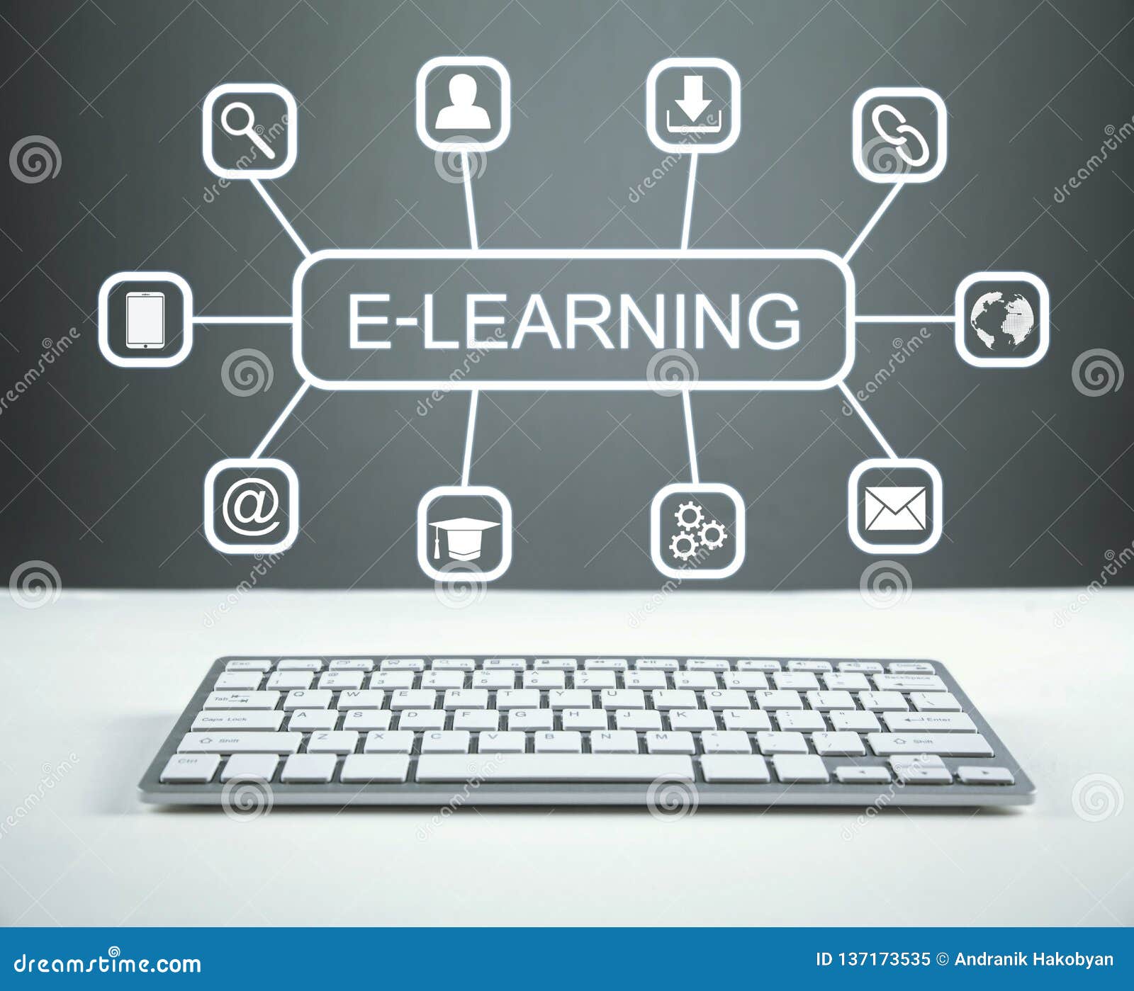 E-Learning. Internet Education Concept Stock Image - Image of digital ...