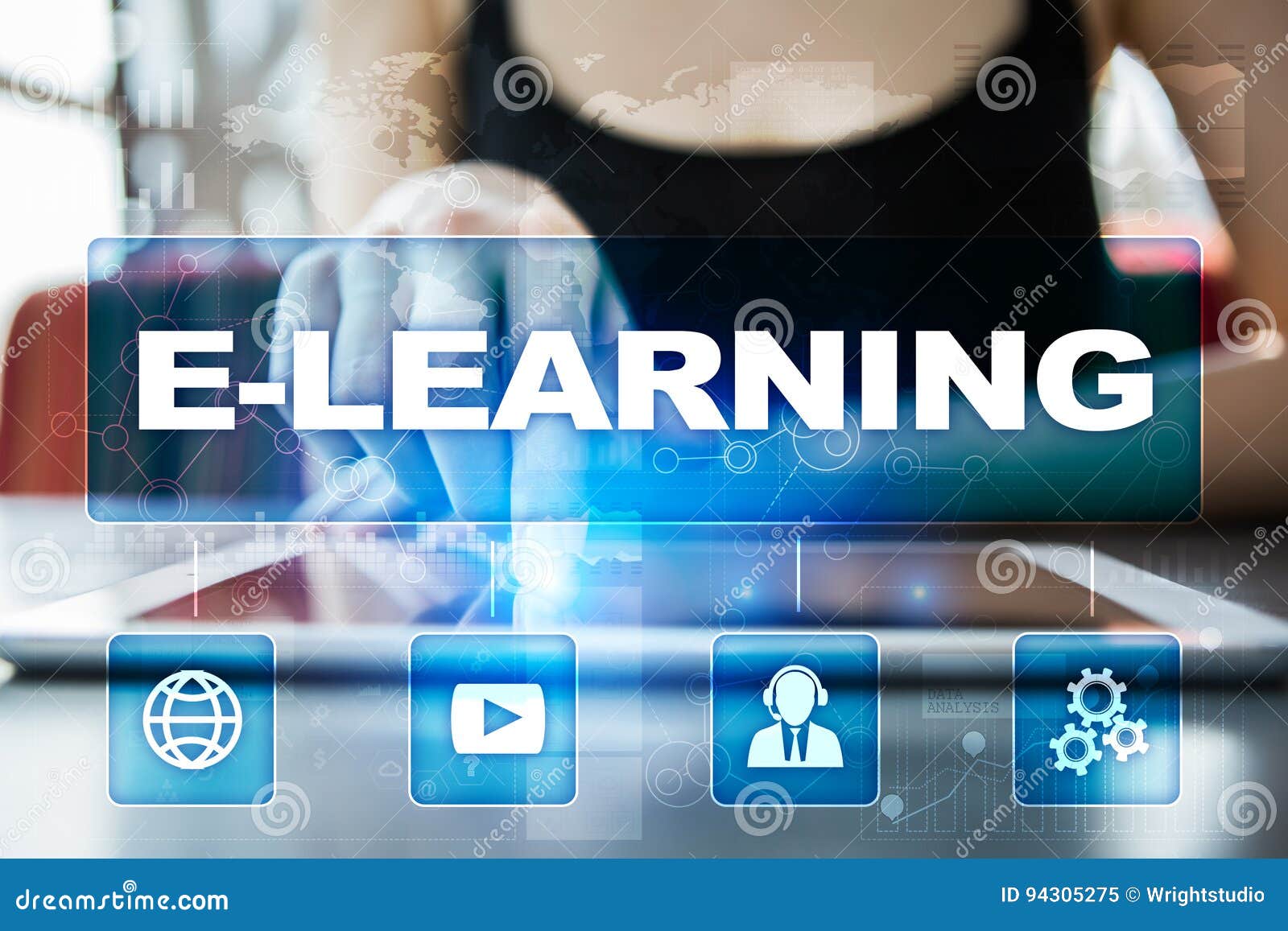 E-Learning. Internet Education Concept. Stock Image - Image of learning ...
