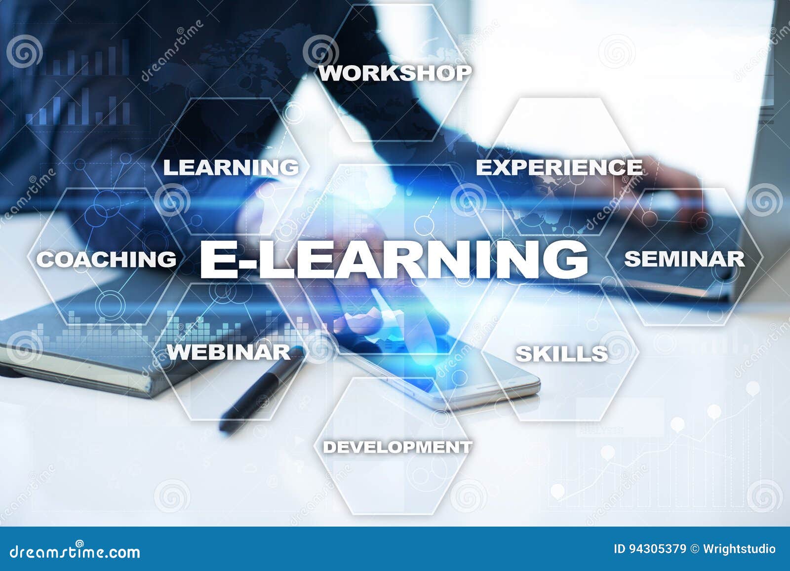 E-Learning. Internet Education Concept. Stock Image - Image of school ...