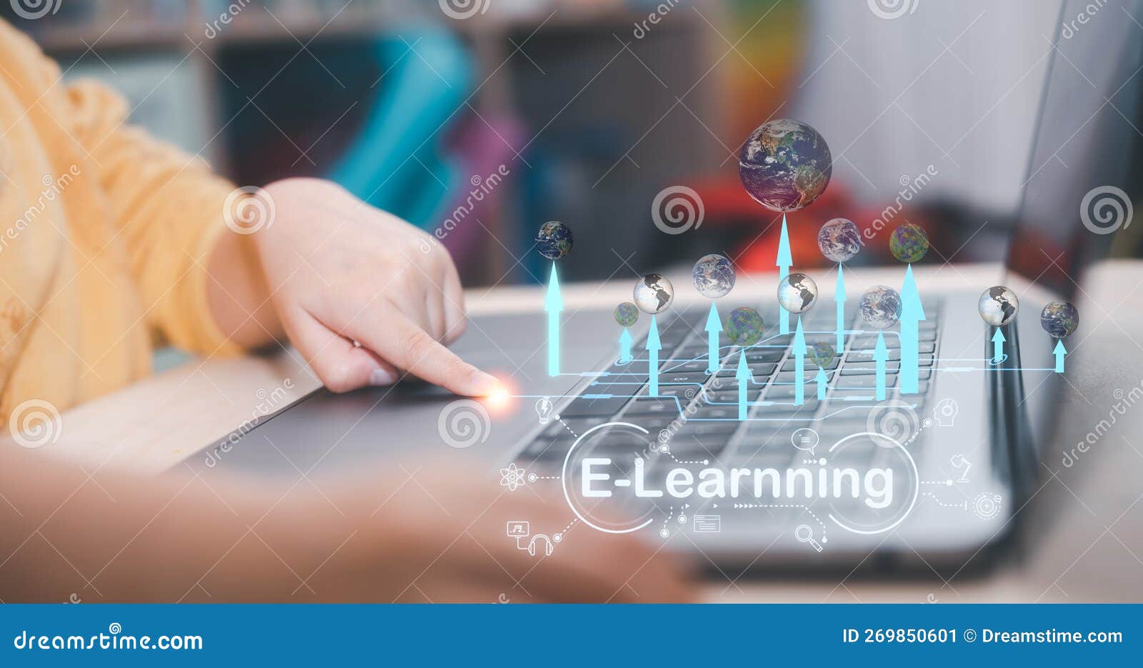 E-learning Internet Network Education Concept, Stock Image - Image of ...