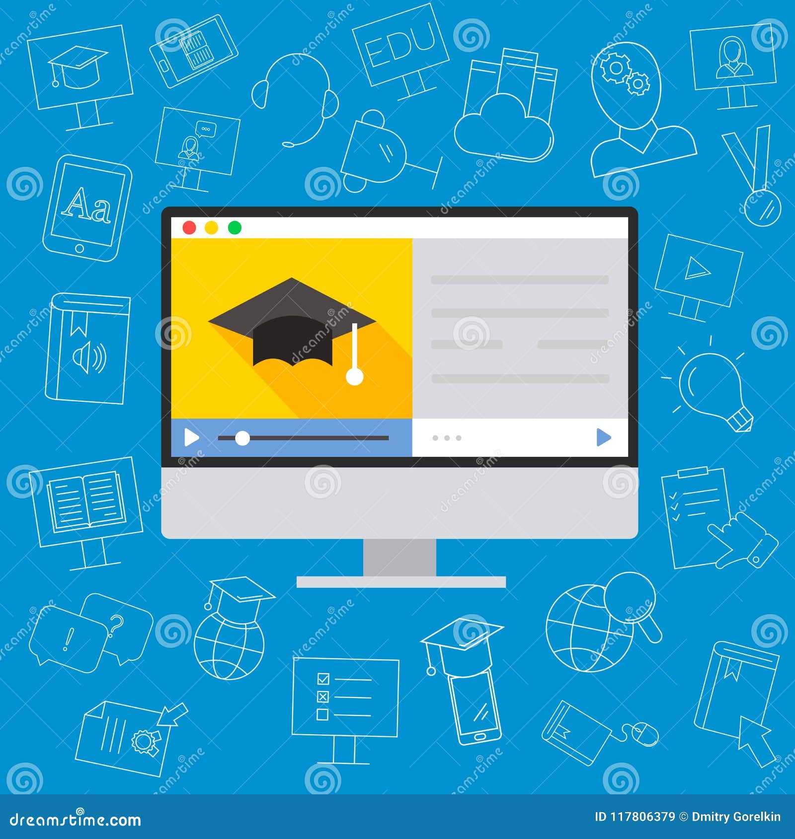 E-learning Logo. E-learning Concept Stock Vector - Illustration of ...